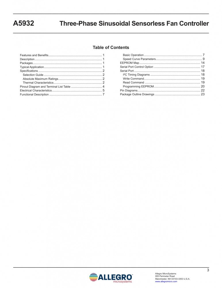 A5932 datasheet page 3