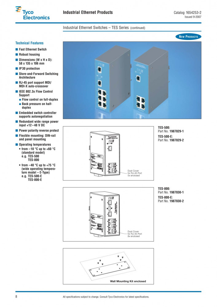 TE Connectivity industrial Ethernet documentation page 10
