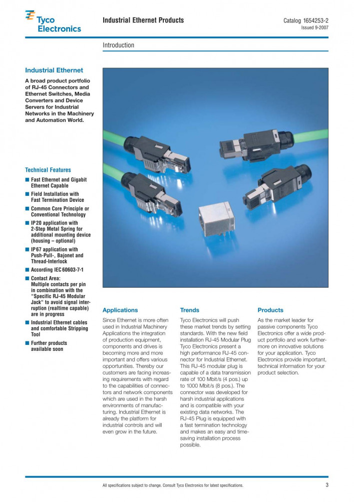 TE Connectivity industrial Ethernet documentation page 5