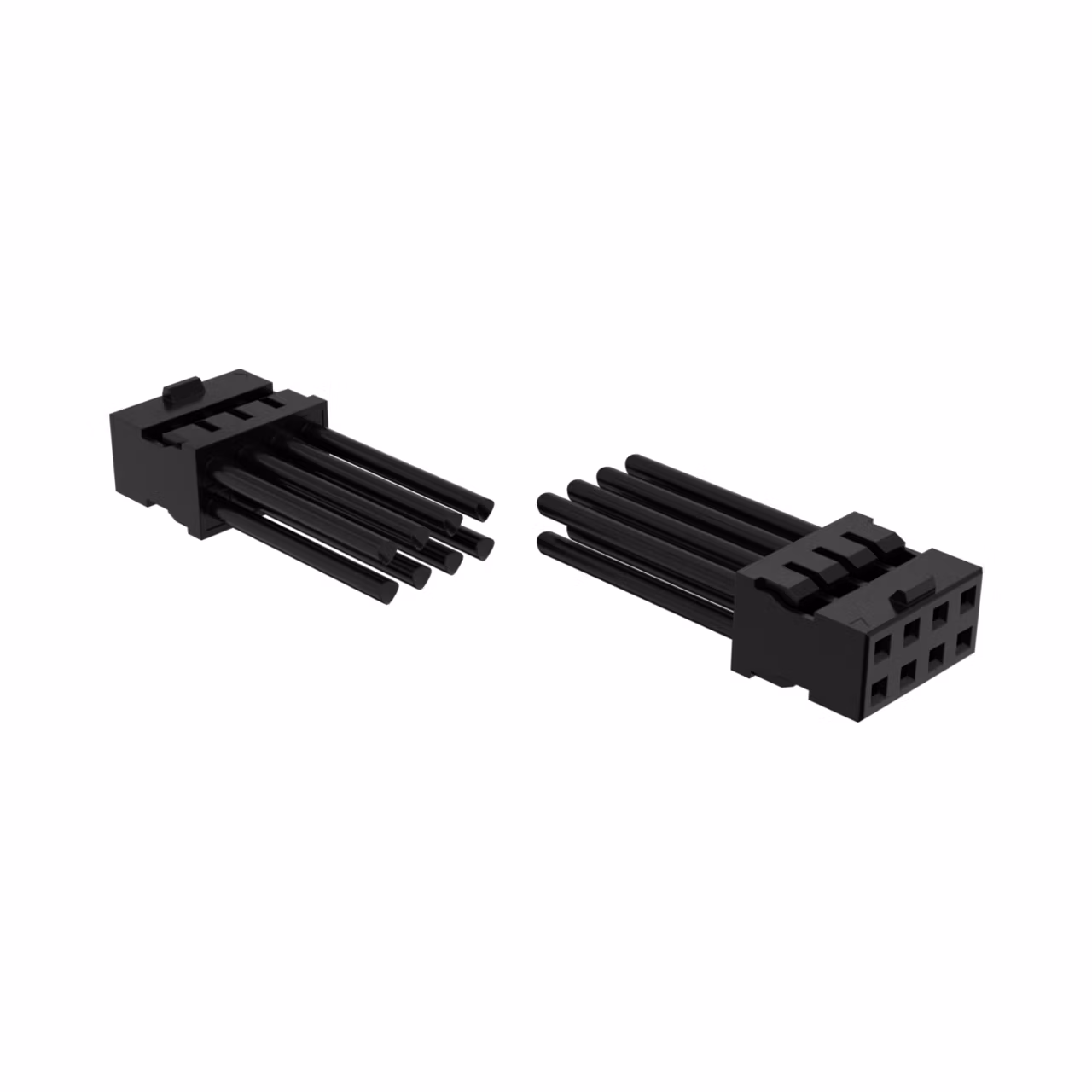 Milli-Grid-to-Milli-Grid Off-the-Shelf (OTS) Cable Assembly, 2.00mm Pitch, Dual Row, 100.00mm Length, 8 Circuits, Black for sale