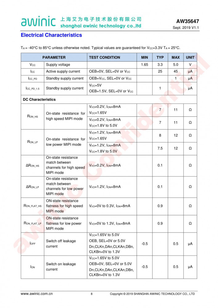 AW35647CSR datasheet page 8