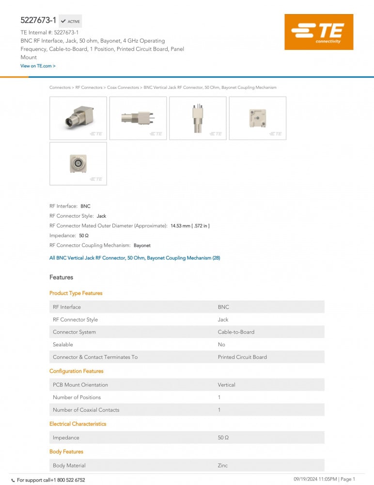 5227673-1 technical document page 1
