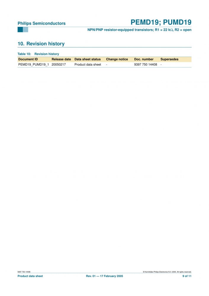 PUMD19 datasheet page 10