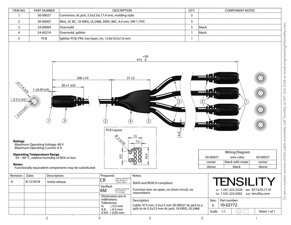 Tensility International 10-02772 product drawing preview