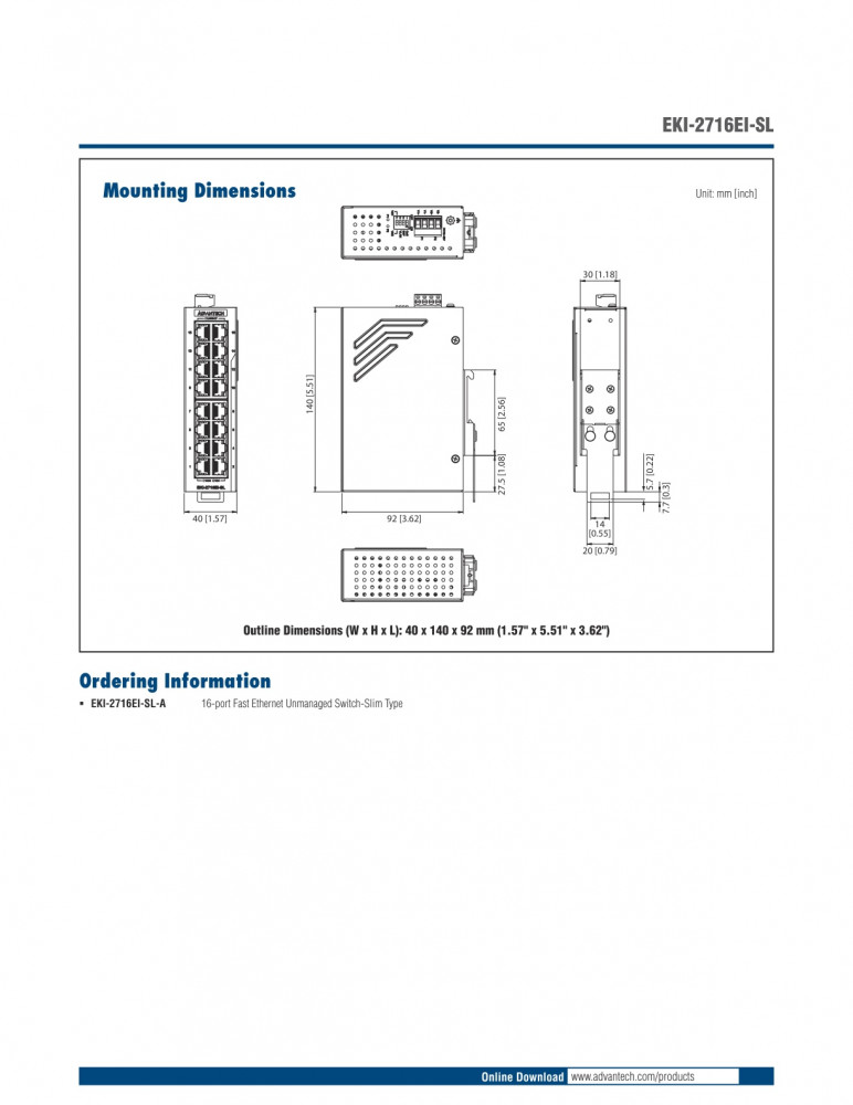 EKI-2716EI-SL technical document page 2