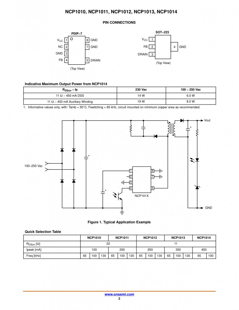 NCP1013LEDGEVB document page 2