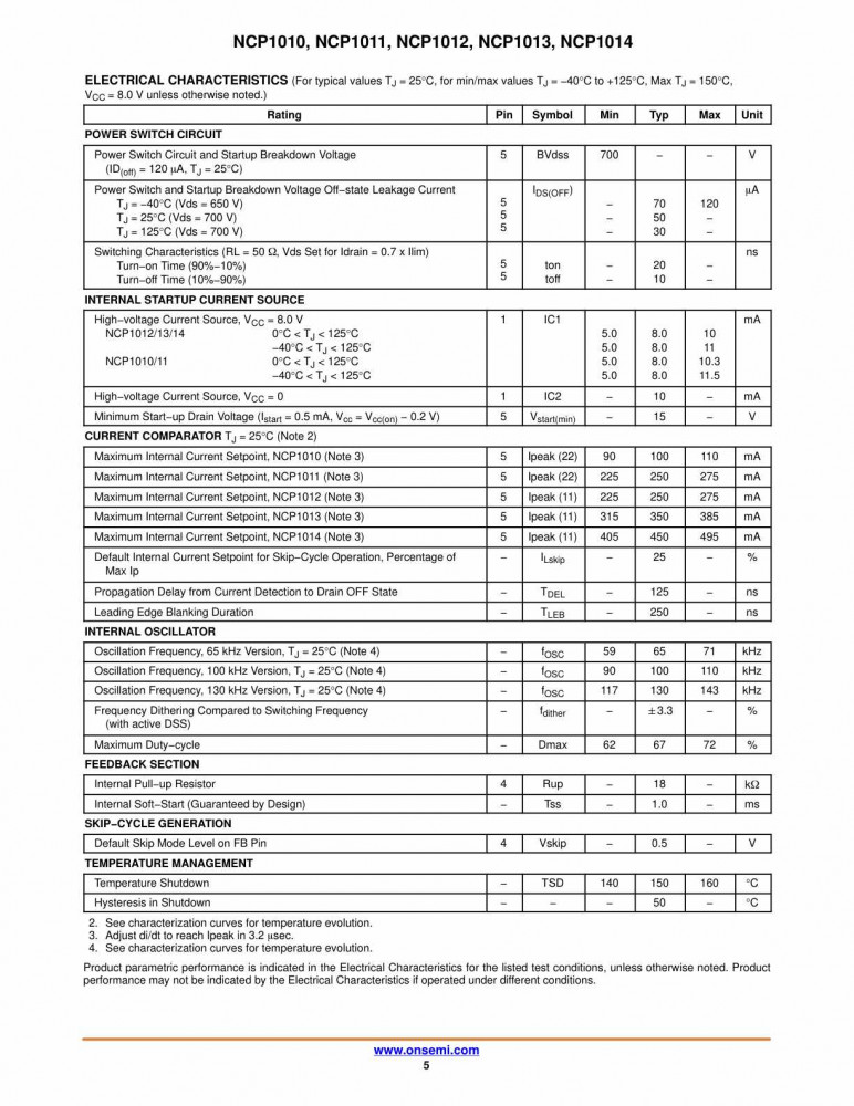 NCP1013LEDGEVB document page 5
