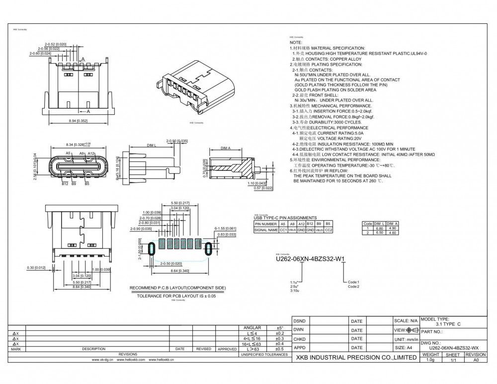 U262-061N-4BZS32-W1 technical drawing