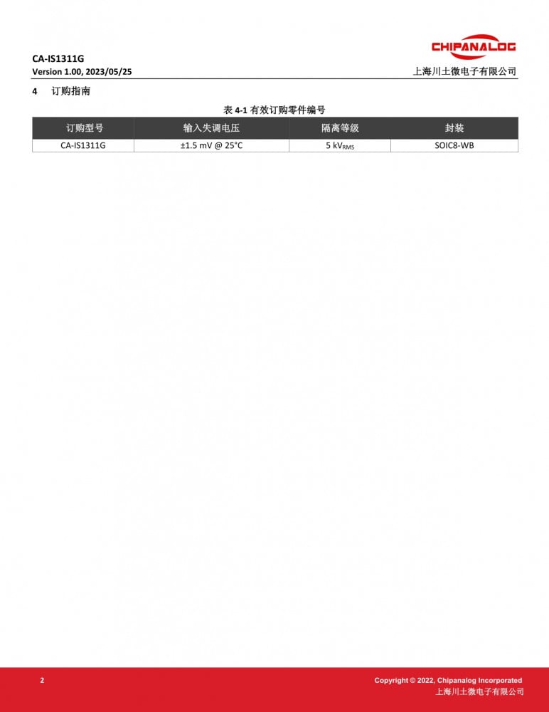 CA-IS1311G datasheet page 2