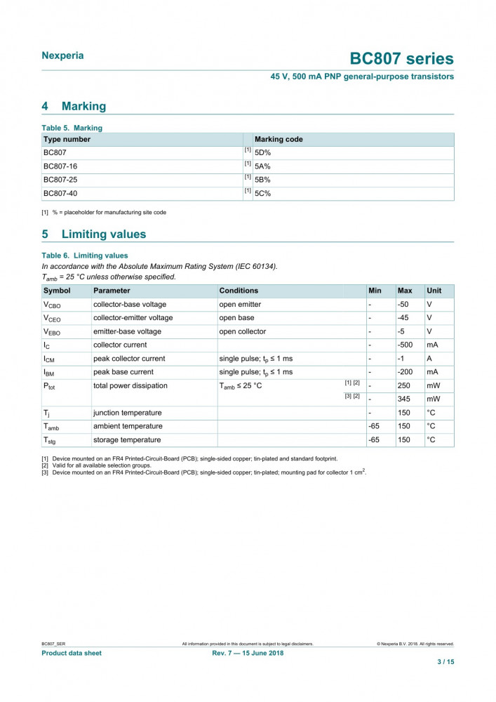 BC807-25 datasheet page 3
