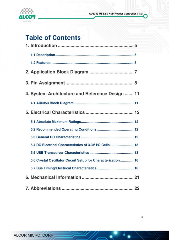 AU6353 datasheet page 5