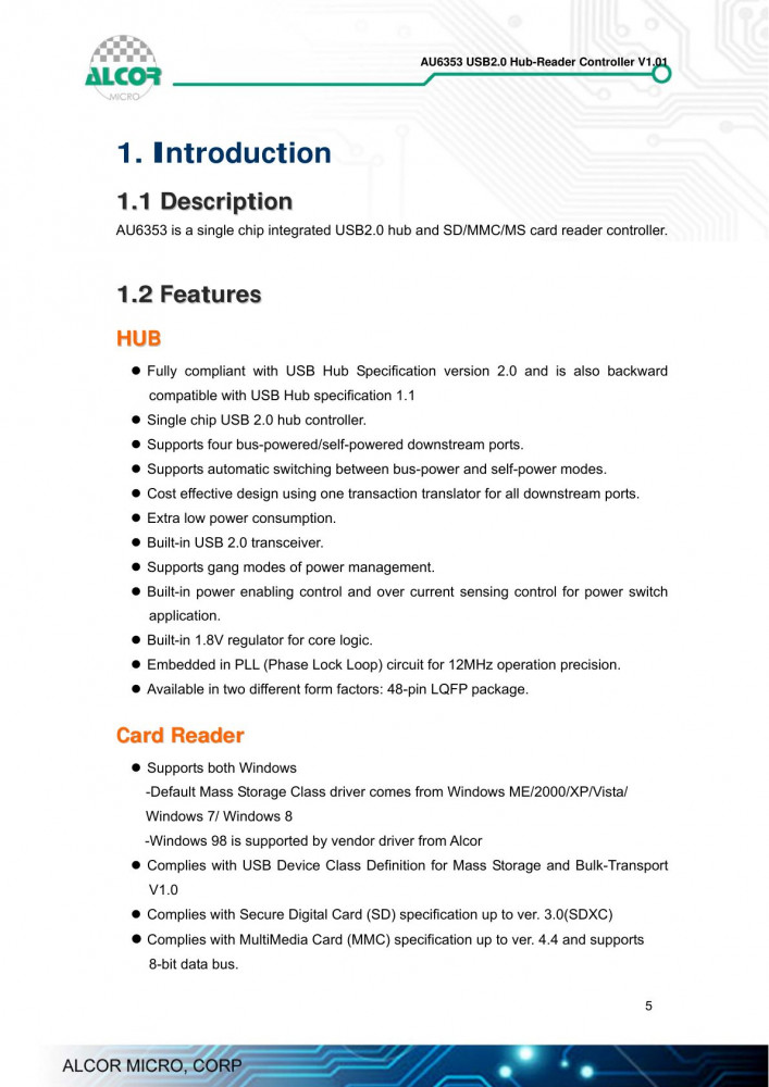 AU6353 datasheet page 7