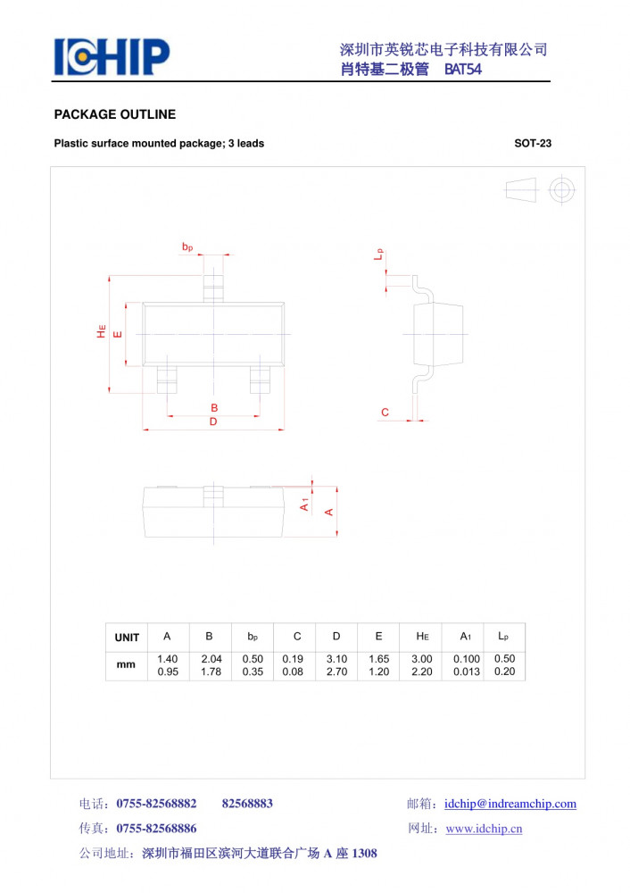 IDCHIP BAT54S datasheet page 3