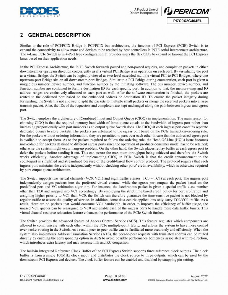 PI7C9X2G404EL datasheet page 10