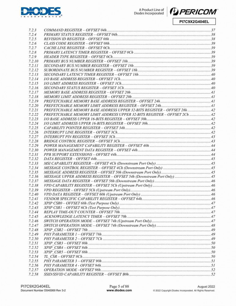 PI7C9X2G404EL datasheet page 5