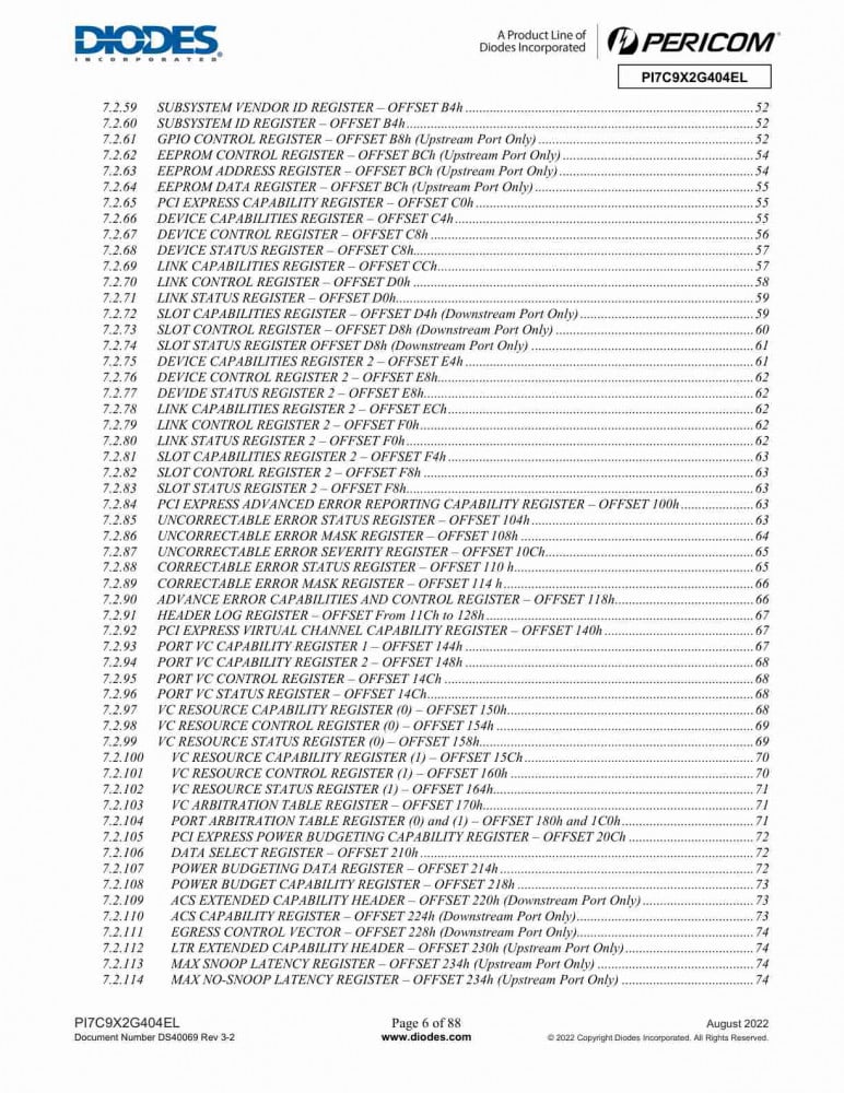 PI7C9X2G404EL datasheet page 6