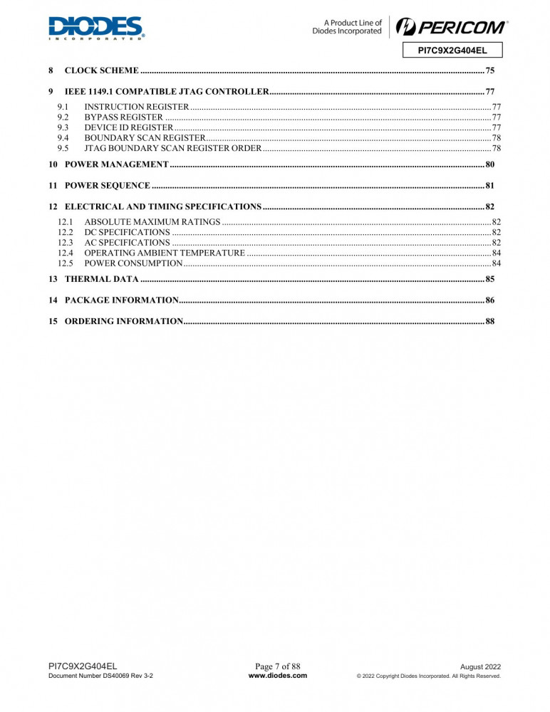 PI7C9X2G404EL datasheet page 7