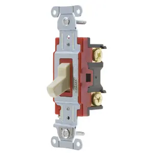 Toggle Switch, Ivory, Electrical Device, 20A, 120/277V AC for sale