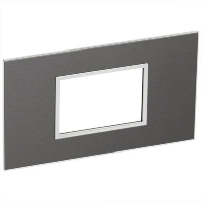 Arteor - British standard plate for 13A fused connection unit - Reflective metal - Glossy stainless steel - Gold finish
