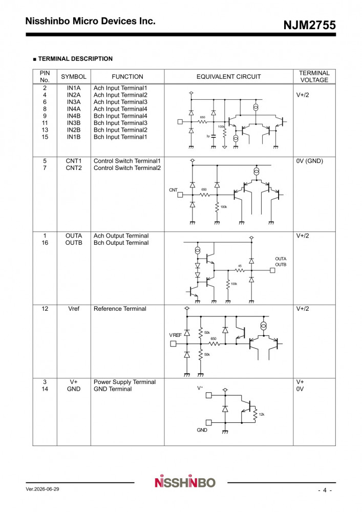 NJM2755 datasheet page 4