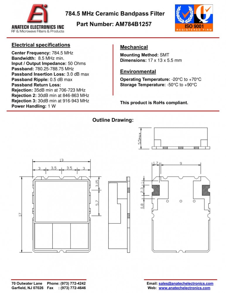 AM784B1257 technical document page 1