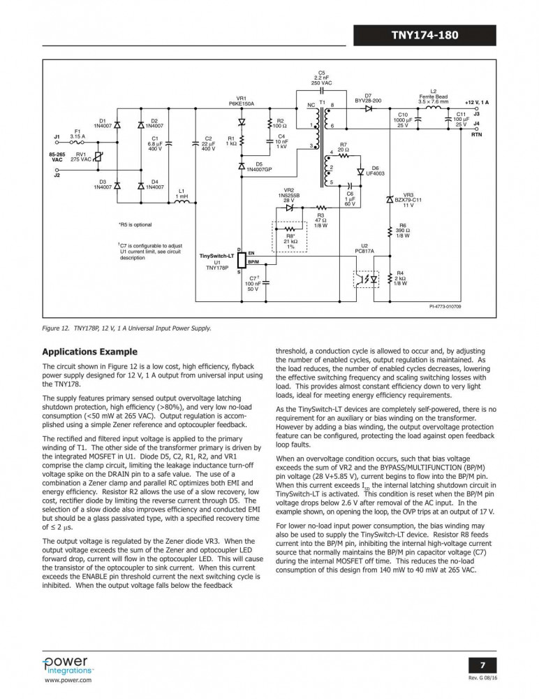 TNY175DG-TL datasheet page 7
