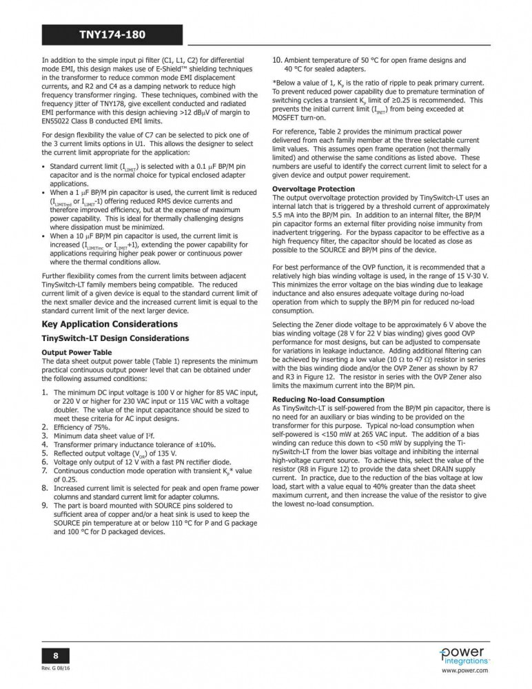 TNY175DG-TL datasheet page 8