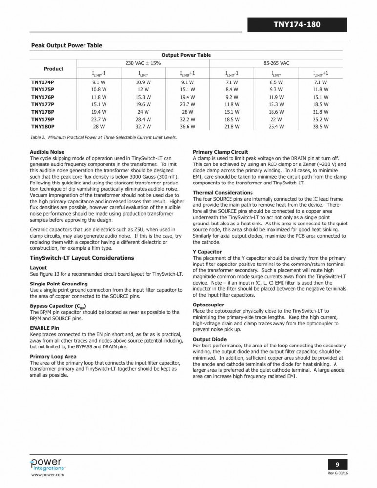 TNY175DG-TL datasheet page 9
