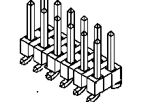 Milli-Grid Header, Vertical, Surface Mount, 20 Circuits, 0.76µm Gold (Au) Plating, Mating Pin Length 3.80mm, Tube, Lead-Free