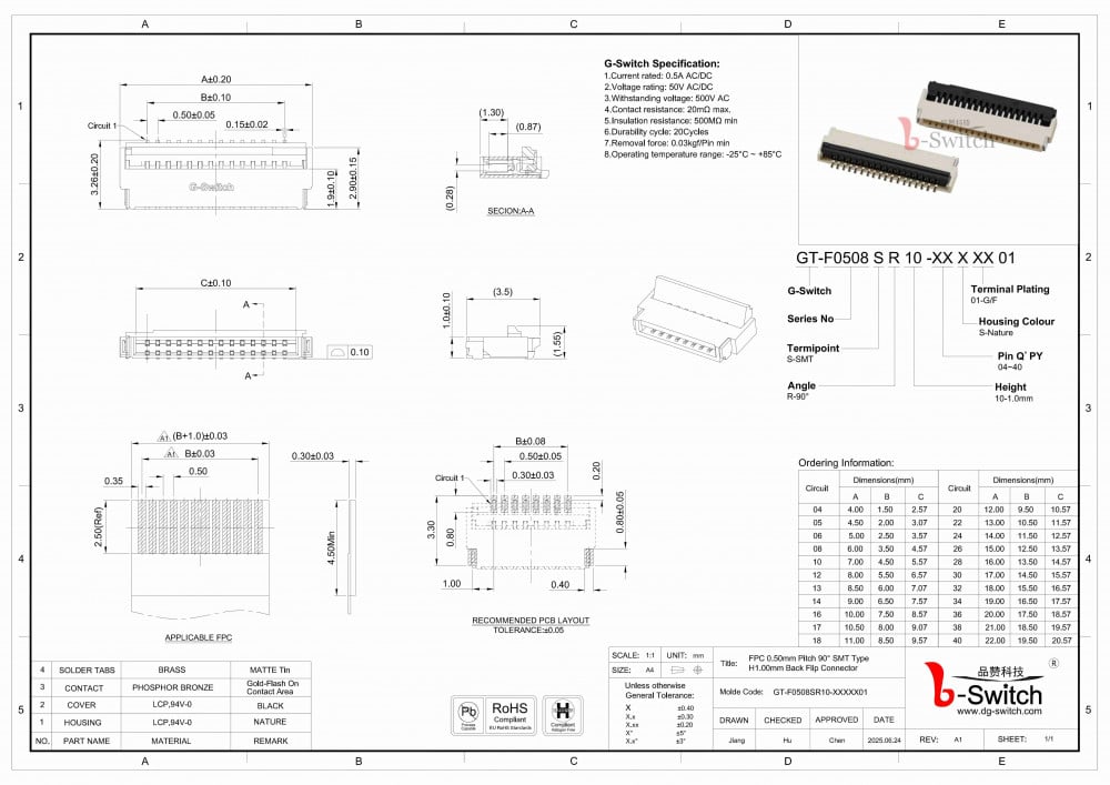 GT-F0508SR10-30S0101 technical document preview