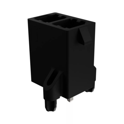 Mega-Fit Vertical Header, 5.70mm Pitch, Through Hole, Dual Row, 8 Circuits, 0.38µm Gold (Au) Plating, 3.73mm Tail Length, Glow-Wire Capable, Tape and Reel, Black