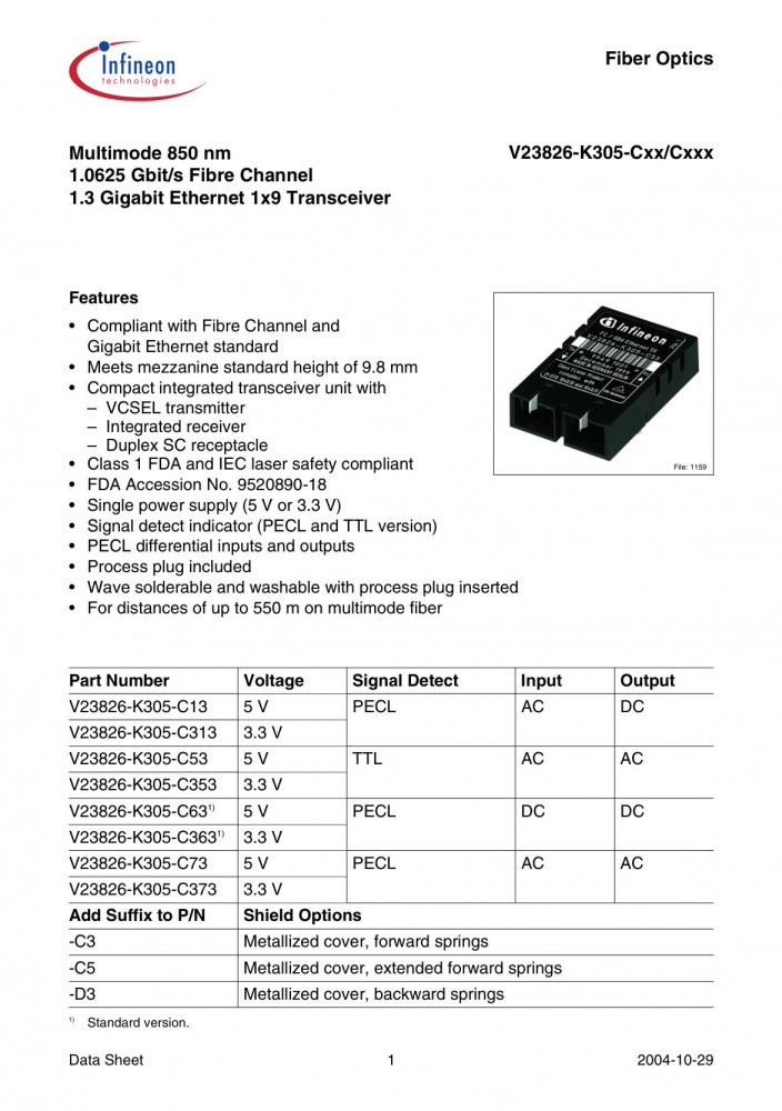 V23826K305C363 datasheet page 1