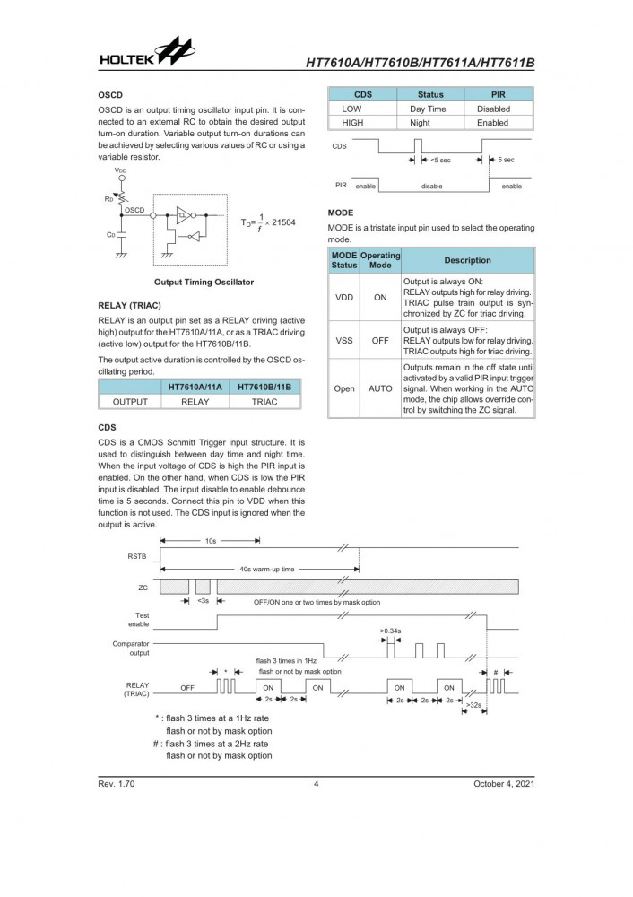 HT7610A datasheet page 4