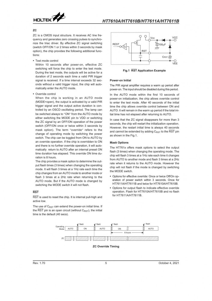 HT7610A datasheet page 5