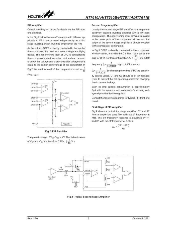HT7610A datasheet page 6