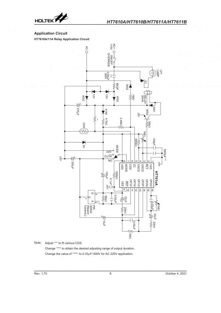 HT7610A datasheet page 8