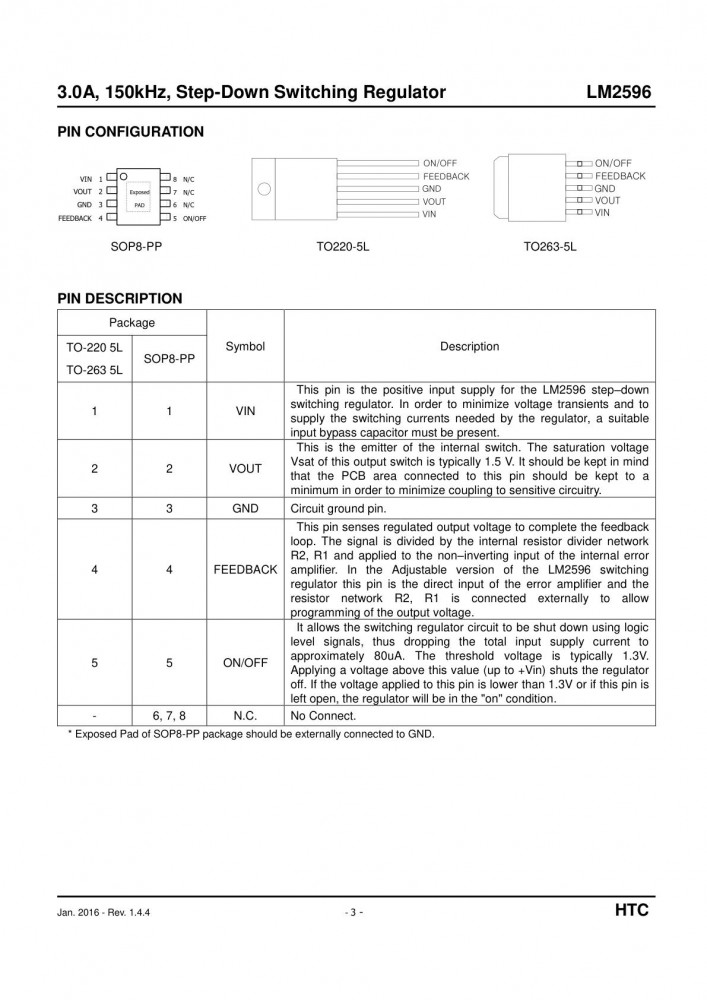 LM2596T-ADJ datasheet page 3
