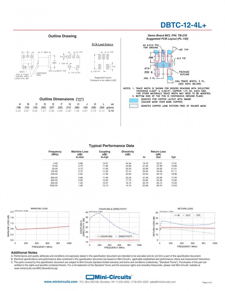 DBTC-12-4L+ technical specification page 2