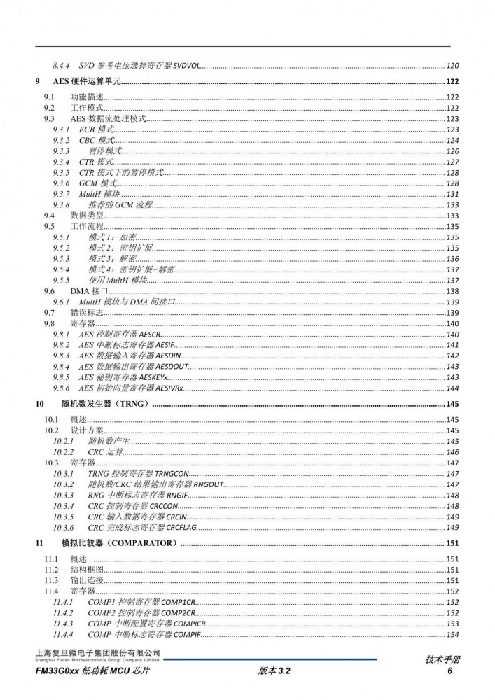 FM33G045 technical manual page 6