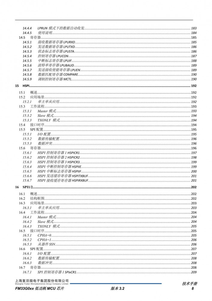 FM33G045 technical manual page 8