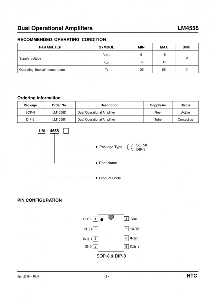LM4558D datasheet page 2