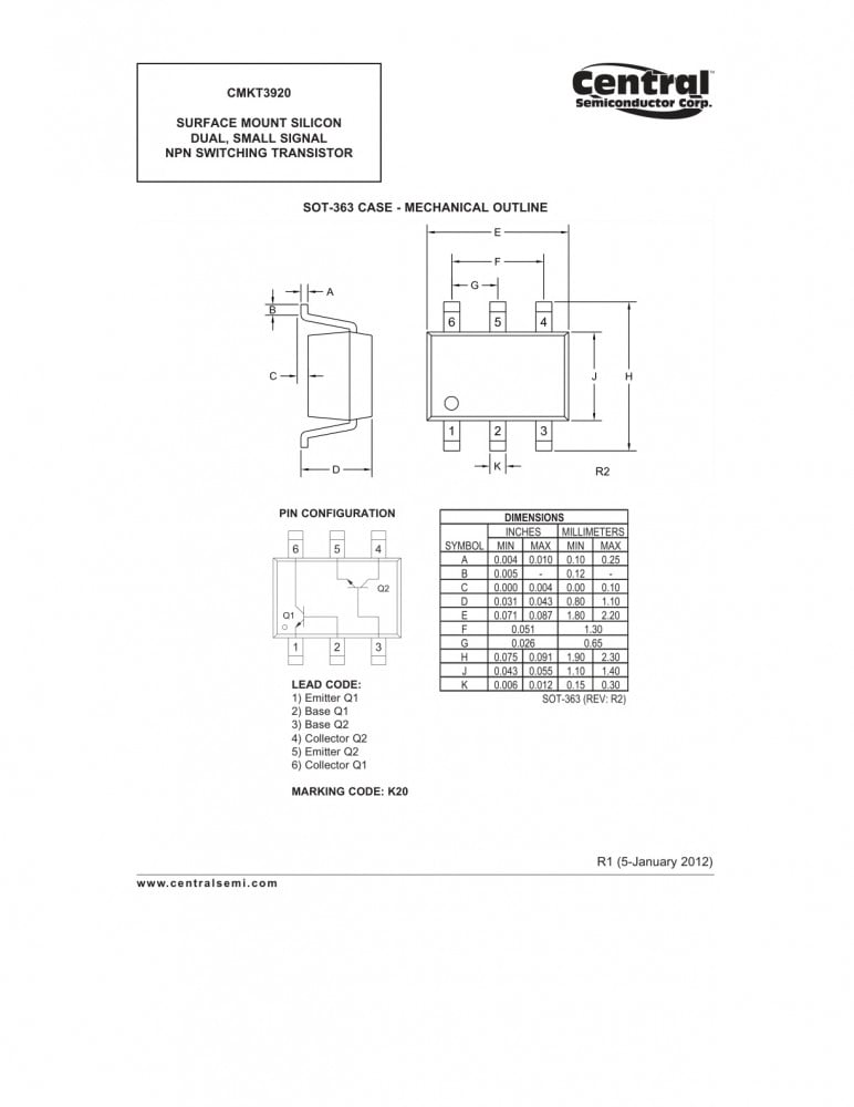 CMKT3920 datasheet page 2