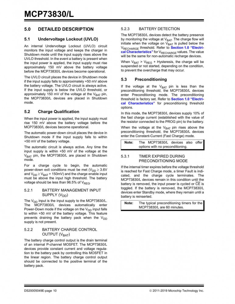 MCP73830 datasheet preview, page 10