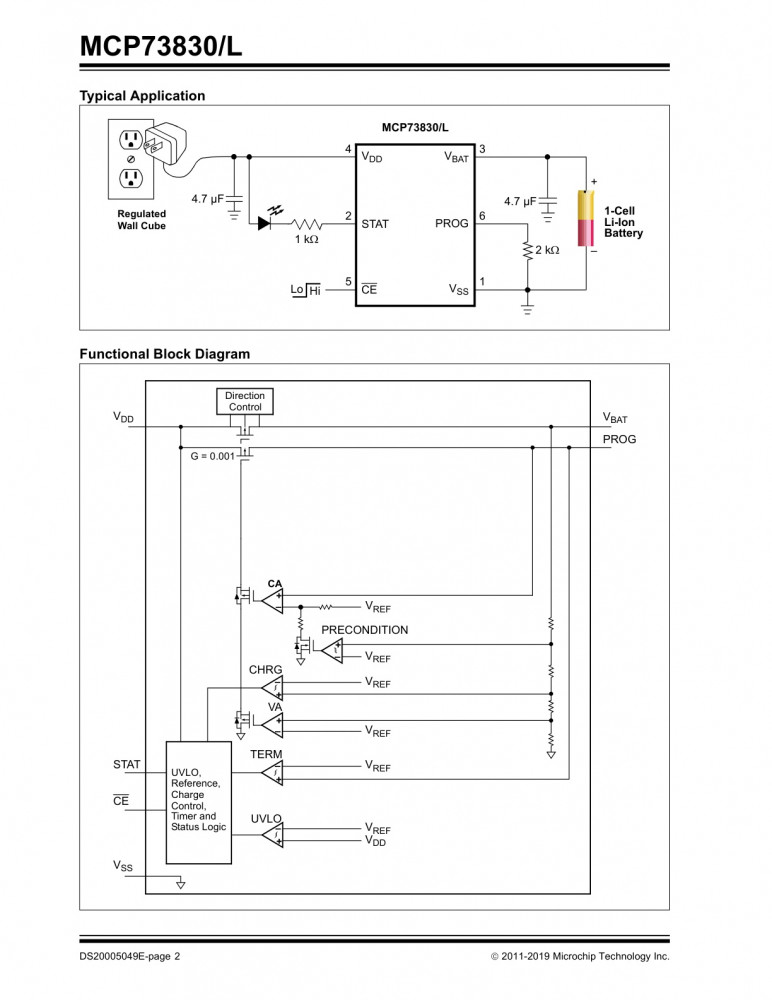 MCP73830 datasheet preview, page 2