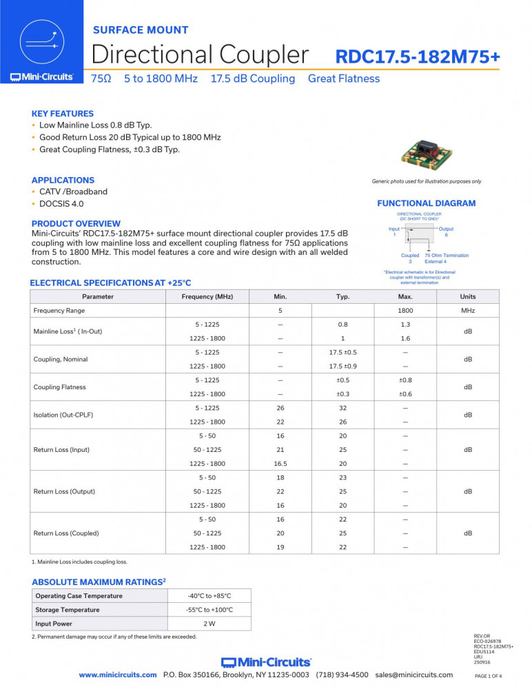 RDC17.5-182M75+ datasheet page 1