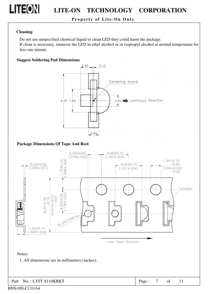 LTST-S110KRKT datasheet page 8