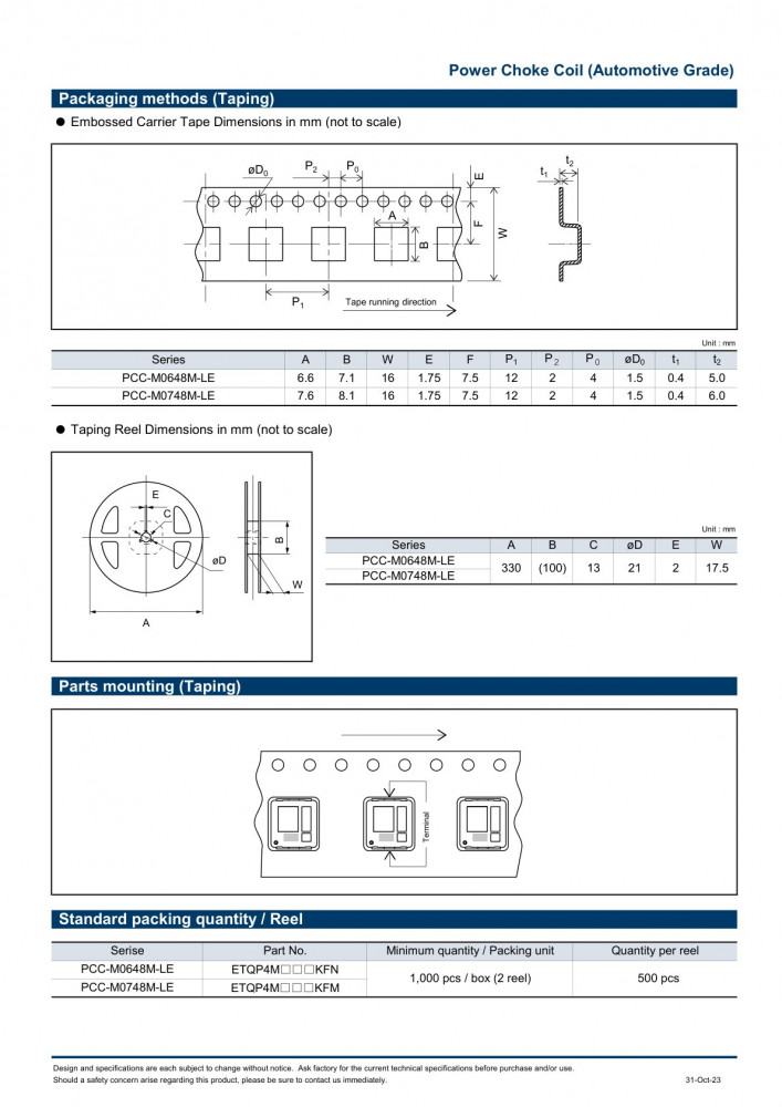 Panasonic ETQ-P4M100KFN datasheet page 7