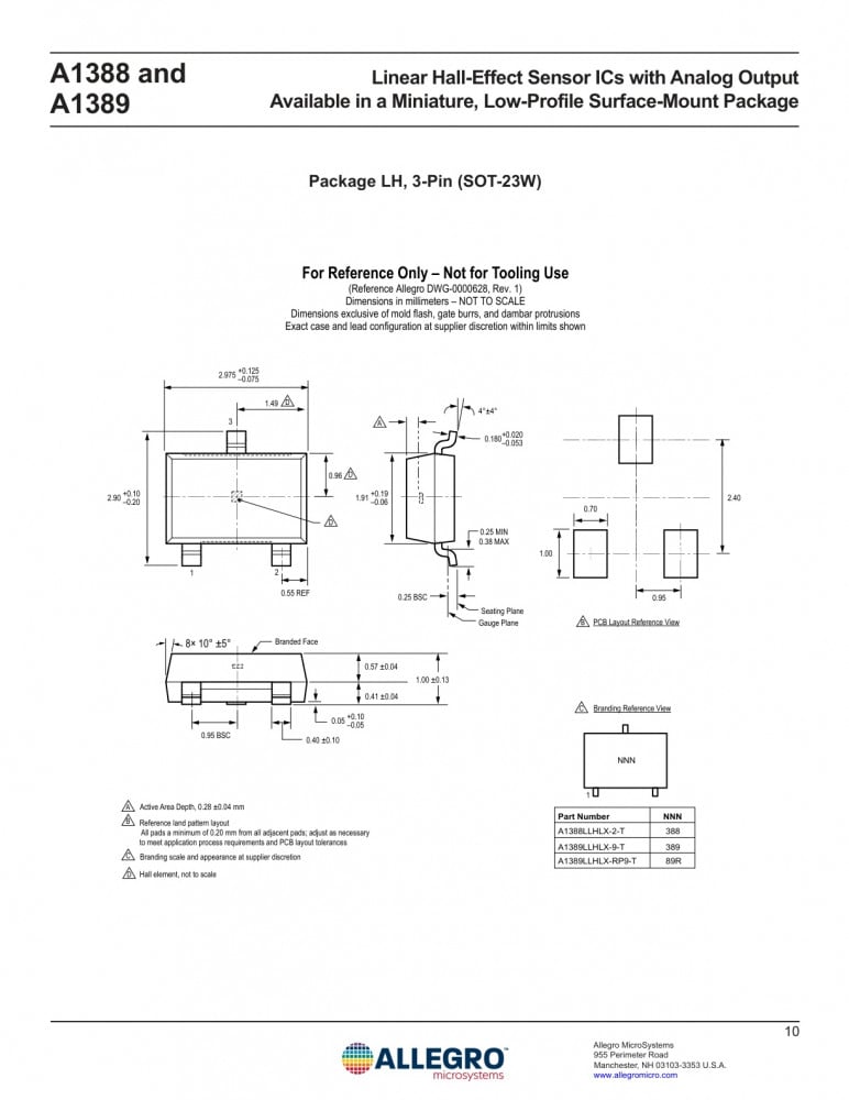 A1388 and A1389 datasheet page 10