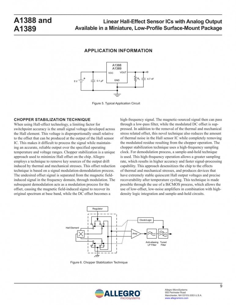 A1388 and A1389 datasheet page 9