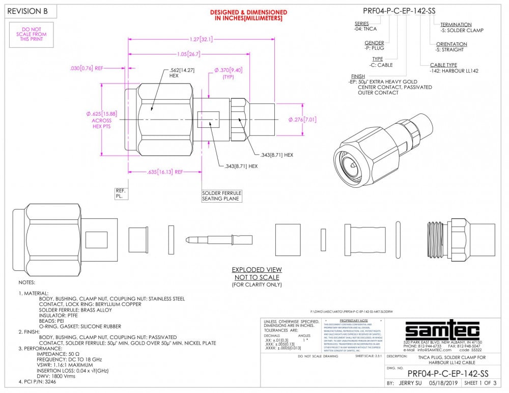 PRF04-P-C-EP-142-SS drawing page 1